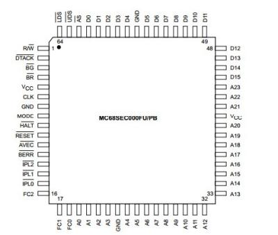 Cina Temporizzatore in tempo reale del chip del circuito integrato più RAM con l'interfaccia seriale MC68000L8 MOTOROLA A in vendita