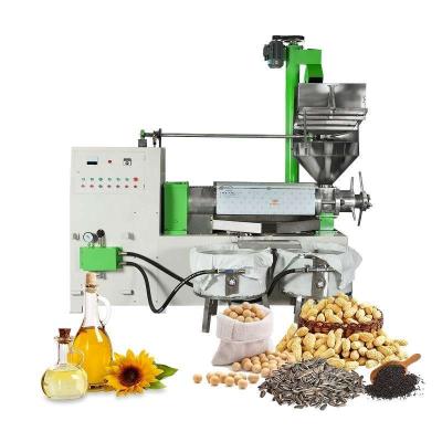 China Cold and Hot Press Oil Making Machine for Groundnuts Sunflower Soybean Sesame Oil Press Machine with Oil Filter for sale