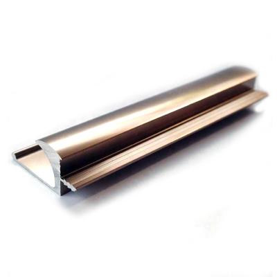 중국 부엌 찬장을 위한 알루미늄 손잡이 2.0 mm 가장자리 황금 단면도 판매용