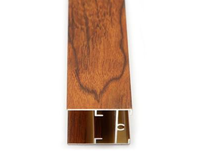 Chine Profil avant de profil en bois de couleur de magasin en aluminium en aluminium de porte coulissante à vendre