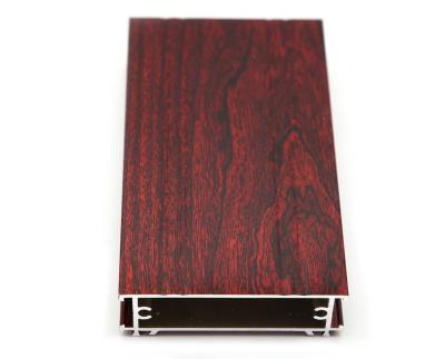 Chine Profil avant de profil en bois de couleur de magasin en aluminium en aluminium de porte coulissante à vendre