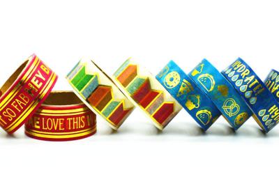 China De douane drukte 15mm*10m de Gouden Band van Folie Decoratieve Washi Te koop