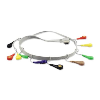 China Holter Recorder ECG Patient Cable With 10 Lead Snap Holter Class I Instrument for sale