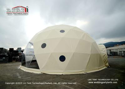 China 11m Geodesic Dome Event Tent Steel Frame PVC Cover From Liri Architecture for sale