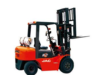 Cina Carrello elevatore a forcale della benzina di JAC con il carrello elevatore a forcale della benzina del carrello elevatore a forcale JAC di LPG/LPG con il carrello elevatore a forcale di potere della benzina in vendita