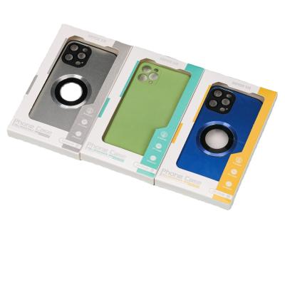 China Custom Cheap Mobile Phone Case Packaging Box With Pvc Window Printing Logo Recyclable Box for sale