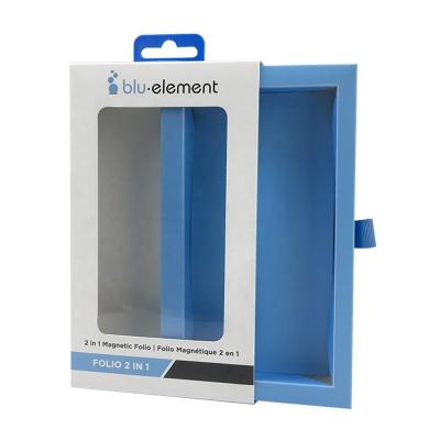 China Custom Cheap Mobile Phone Case Packaging Box With Pvc Window Printing Logo Recyclable Box for sale