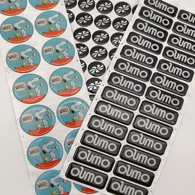 China High Gloss Custom Label Stickers Resin Domed Carton 3D Epoxy Resin Stickers for sale