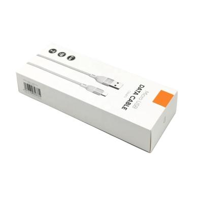 China Electronic Products Packing Paper Box Micro USB Data Cable Packaging Box With Printing for sale