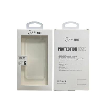 China Custom Cheap Mobile Phone Case Packaging Box With Pvc Window Printing Logo Recyclable Box for sale