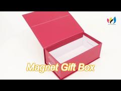 Luxury Beverage Packaging Boxes , Recyclable Magnetic Red Wine Gift Box With Logo