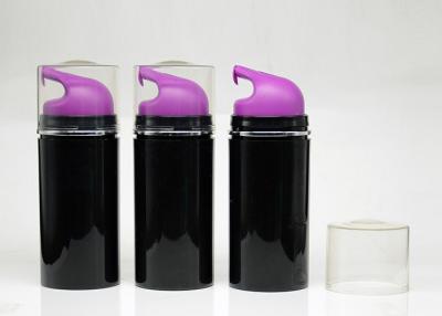 Cina Bottiglie e barattoli senz'aria amichevoli neri della pompa di Eco per la crema dei cosmetici in vendita