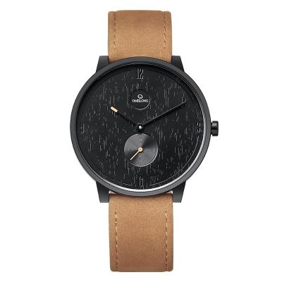 Cina SS316L case Custom Design Watches 3ATM Waterproof Genuine Leather Quartz Watch in vendita