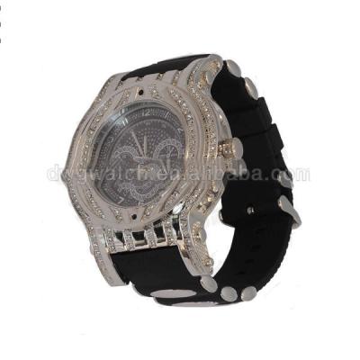 Cina Orologio di lusso hip-hop degli uomini con il fronte dell'orologio di Bling Bling in vendita