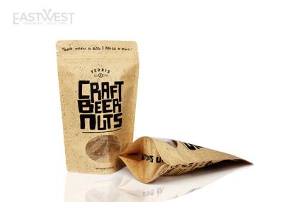 Cina La carta kraft del commestibile a chiusura lampo sta sulla vedova trasparente del sacchetto per i dadi in vendita