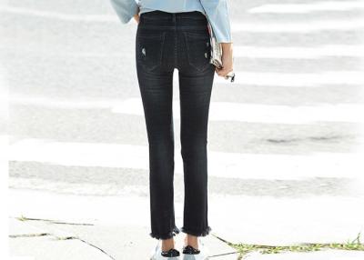Cina Il denim scarno delle ragazze ansima l'elastam della pittura/materiale eccellenti strappati del cotone in vendita