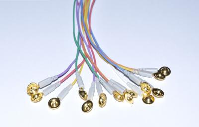 Cina Elettrodi di elettroencefalogramma della tazza placcati oro a basso rumore per la registrazione medica di Brainwave in vendita