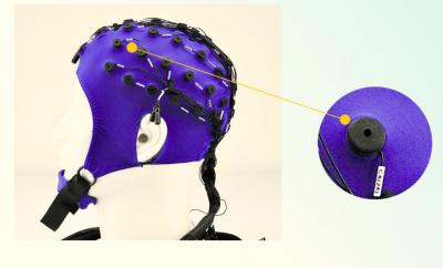 Cina Il sensore di Neurofeedback del cappuccio dell'elettrodo di elettroencefalogramma di Manica 20 32 e 64 ricopre le onde cerebrali della registrazione in vendita