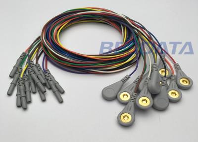 Cina elettrocardiogramma/elettrodi di elettroencefalogramma del cavo rottura elettroencefalogramma/di EMG di baccano con il connettore di Touchproof di baccano di 1.5mm in vendita