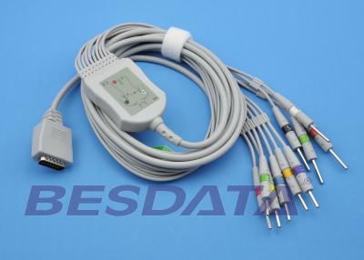 Cina Cavi e Leadwires di elettrocardiogramma ECG di Nihon Kohden Cardiofax 10 cavi/12 - incanali l'elettrocardiogramma in vendita