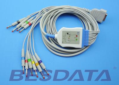 Cina Cavi compatibili/12 Manica di IEC 10 della banana del cavo di elettrocardiogramma di GE Marquette ECG per il MACKINTOSH 400/MACKINTOSH 1000 in vendita