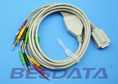 Cina Banana grigia dei cavi del cavo 10 di elettrocardiogramma di colore 4.0mm AHA per le serie dell'elite di eclissi in vendita