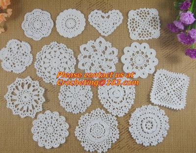 Chine Faites du crochet le napperon de dentelle de protection de pot de tasse de napperons de tissu de tapis de table de dîner, nappe faite main de crochet, napperon à vendre