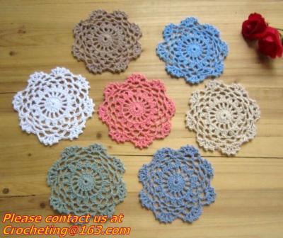 Chine Faites du crochet le napperon de dentelle de protection de pot de tasse de napperons de tissu de tapis de table de dîner, nappe faite main de crochet, napperon à vendre