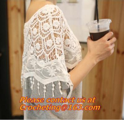 Chine Faites du crochet, longue sueur de jacquard d'O-cou de tricots de cavité de crochet de pull de rose de menthe de douille de femmes à vendre
