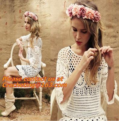 Chine Le crochet de dentelle de broderie de chemise de cap floral creusent le pull lâche O de chemise de dessus d'été de manteau à vendre