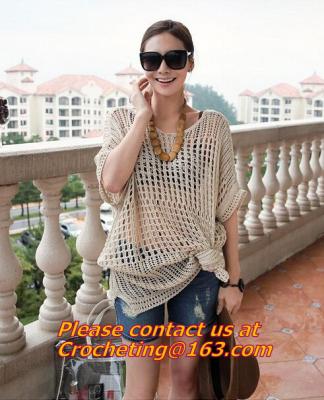 Chine Le crochet de dentelle de broderie de chemise de cap floral creusent le pull lâche O de chemise de dessus d'été de manteau à vendre