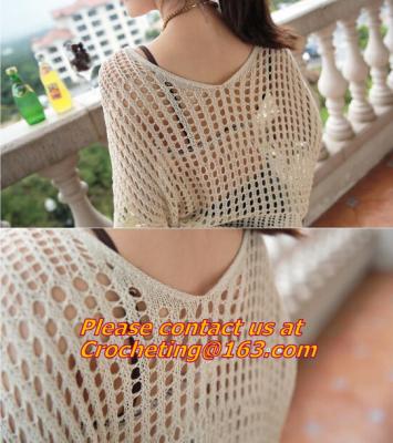 Chine Le crochet de dentelle de broderie de chemise de cap floral creusent le pull lâche O de chemise de dessus d'été de manteau à vendre