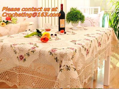 Chine lacez la nappe pour épouser le coupe-circuit, set de table, toile de Tableau de dentelle de Corcheted, nappe à vendre