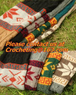China winter woods morning Leg warmers thick warm wool acrylic blend female loose socks boots for sale