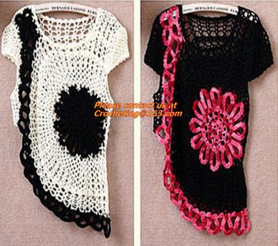 Pulls de tricotage occasionnels à crochet de Feminino, mode de ressort, l'abricot des femmes, longues douilles