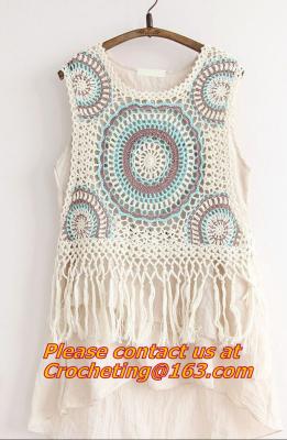 Chine Le gilet beige Femme de crochet de frange de bleu marine de femmes de Mori Gilet tricoté creusent le ressort Summe à vendre