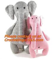 中国 Hand made elephant toy easy knit wool toy, Crocheted Craft Crochet Animal Rabbit Toy 販売のため
