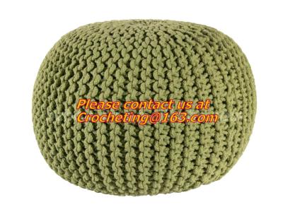 Chine coussin fabriqué à la main de plancher de tabouret de knit de crochet de coussin d'agenouilloir de knit de crochet de pouf de plancher de crochet à vendre