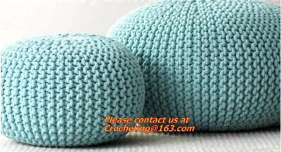 Chine coussin fabriqué à la main de plancher de tabouret de knit de crochet de coussin d'agenouilloir de knit de crochet de pouf de plancher de crochet à vendre