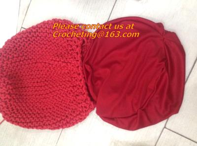 Chine coussin fabriqué à la main de plancher de tabouret de knit de crochet de coussin d'agenouilloir de knit de crochet de pouf de plancher de crochet à vendre