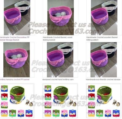 Chine Appui vertical décoratif de photo de bébé de panier de sucrerie de maison de crochet de coton figé par métier fait main à vendre