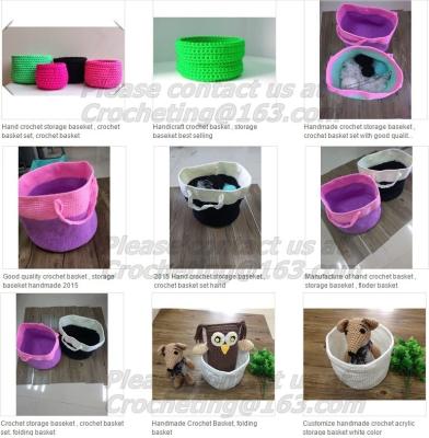Chine Appui vertical décoratif de photo de bébé de panier de sucrerie de maison de crochet de coton figé par métier fait main à vendre