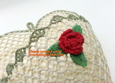 Chine Appui vertical décoratif de photo de bébé de panier de sucrerie de maison de crochet de coton figé par métier fait main à vendre