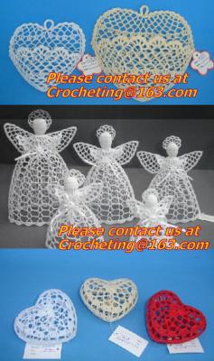 Chine Appui vertical décoratif de photo de bébé de panier de sucrerie de maison de crochet de coton figé par métier fait main à vendre