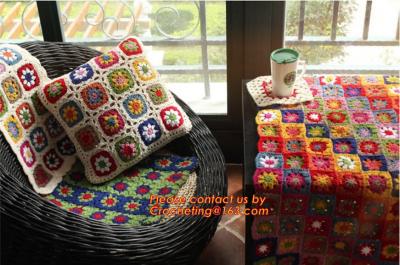 Chine Coussin 100% décoratif de coton de fleur de crochet d'oreiller de couverture dimensionnelle faite main de coussin nous à vendre
