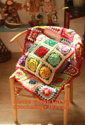 Chine Coussin 100% décoratif de coton de fleur de crochet d'oreiller de couverture dimensionnelle faite main de coussin nous à vendre