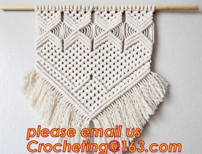 Chine Macrame Wall Art Hanging, Tapestry Wedding Decoration, Bunting Banner knitted, crochet wedding bunting à vendre