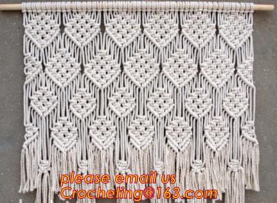 Chine Macrame Wall Art Hanging, Tapestry Wedding Decoration, Bunting Banner knitted, crochet wedding bunting à vendre