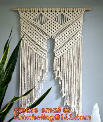 Chine Macrame Wall Art Hanging, Tapestry Wedding Decoration, Bunting Banner knitted, crochet wedding bunting à vendre