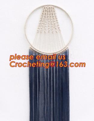 Chine Macrame Wall Art Hanging Tapestry Wedding Decoration with Lace Fabrics, MACRAME CUSHION COVER, MACRAME HAND BAND à vendre